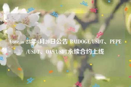 Gate.io23年4月20日公告BAIDOGE/USDT、PEPE/USDT、OAS/USDT永续合约上线图标