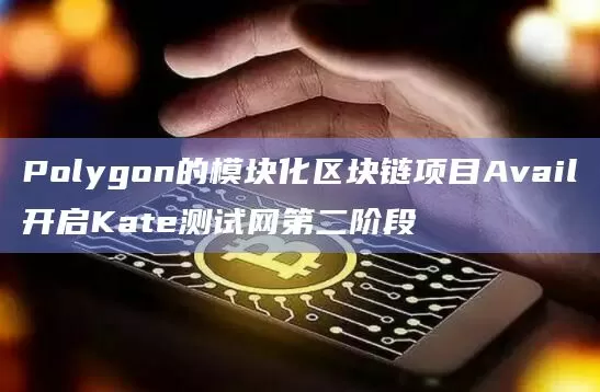 Polygon的模块化区块链项目Avail开启Kate测试网第二阶段图标