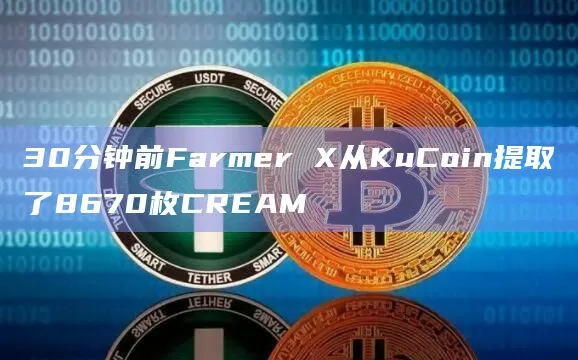 30分钟前FarmerX从KuCoin提取了8670枚CREAM图标